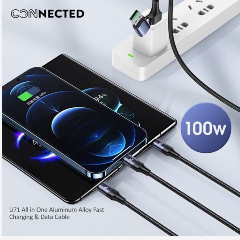 Connected Cuatro-Dous 6-in-1 Braided Charging Cable 100W Super Fast ...