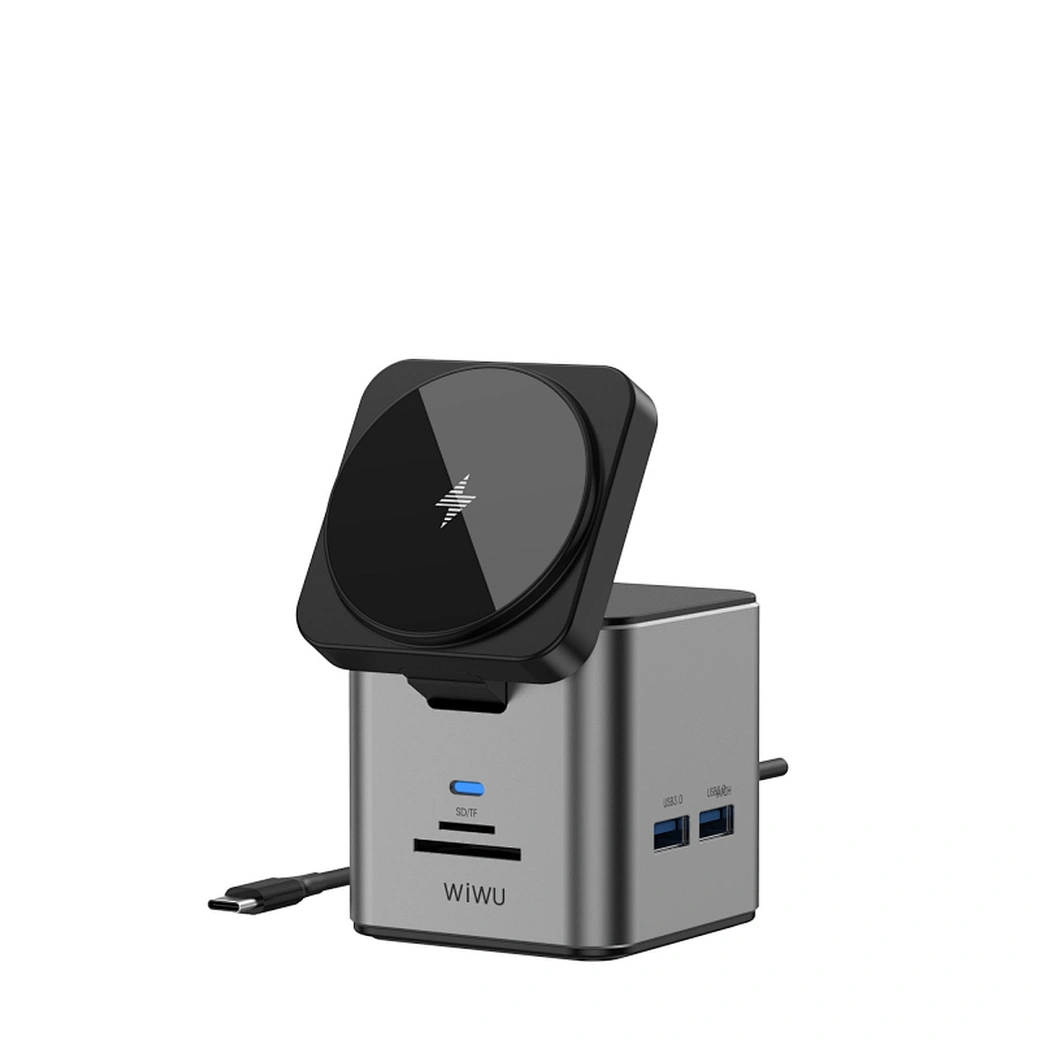 WiWU Wi-W025 Cube Hub 9 in 1 Multi ports Docking Station with Wireless ...